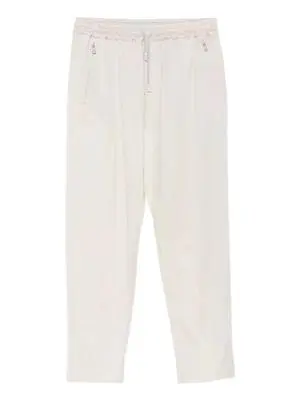 Eleventy Drawstring-fastening Trousers - Neutrals