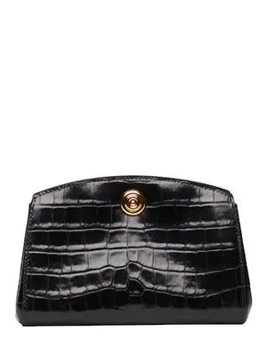 LIFFNER Pushlock Croc Clutch - Black