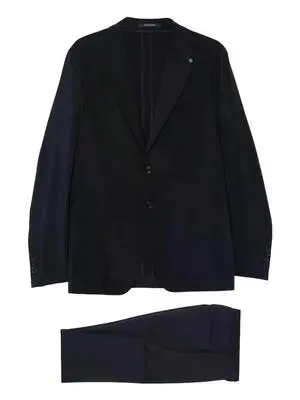 Tagliatore Textured Suit - Blue