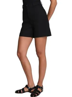 Spanx High-waist Stretch Twill Shorts - Classic Black