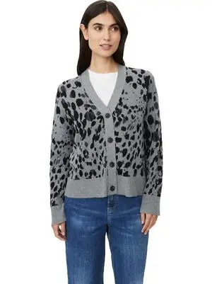 MASAI COPENHAGEN Leopard Pattern Cardigan - Black