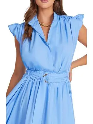 BISHOP + YOUNG Camryn Flutter Sleeve Poplin Top