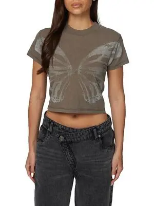 GOOD FOR NOTHING Silhouette Baby T-shirt - Brown