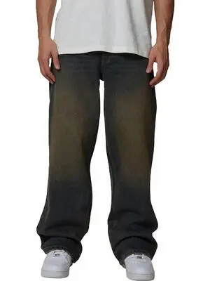 GOOD FOR NOTHING Straight Leg Baggy Jeans - Brown