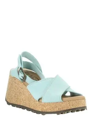 Fly London Dony Platform Wedge Sandal Mint