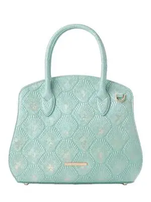 BRAHMIN Embossed Leather Satchel