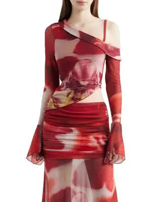 FENERS Susurro Print Off-the-shoulder Top - Blush