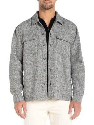 LIVERPOOL Marled Flap Pocket Overshirt - Black Multi