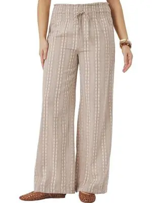 SPLENDID Meadow Embroidered Cotton Drawstring Pants