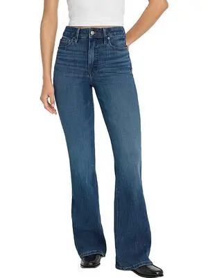 Good American Good Legs Soft Touch Mid Rise Flare Jeans Indigo