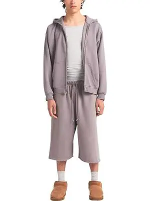 SKIMS Relaxed Fit Zip Up Hoodie - Shadow