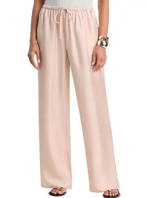 RÓHE Relaxed Fit Silk Trousers - Rose
