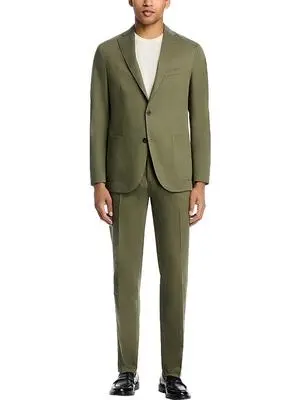 Boglioli Garment Dyed Lyocell & Cotton Slim Fit K Suit - Olive