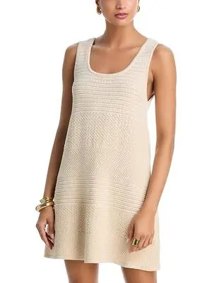 French Connection Mozart Striped Texture Dress - Ecru