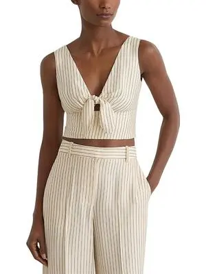 REISS Jayce Tie-Detailed Top