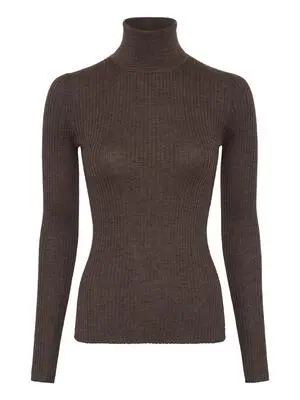 Gabriela Hearst Peppe Turtleneck Top - Brown