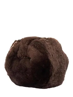 Gabriela Hearst Soft Shearling Clutch - Brown