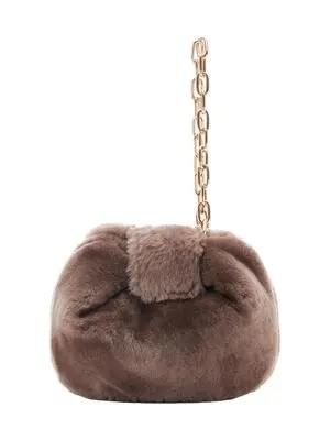 Gabriela Hearst Soft Shearling Clutch - Brown