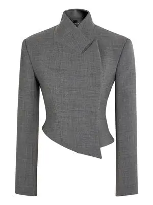 A.W.A.K.E. MODE Wool-Blend Cropped Double-Breasted Jacket
