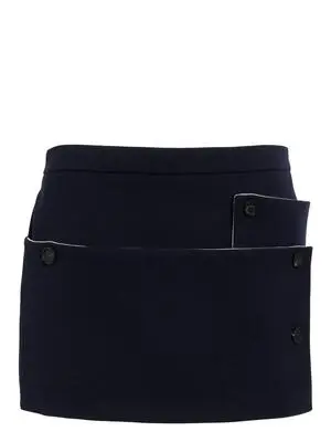 FERRAGAMO Wool Mini Skirt - Navy