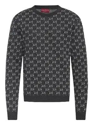 Gucci Gg Pattern Sweater - Grey