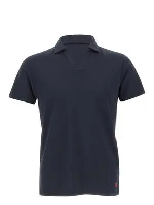 Peuterey Peuterey Cotton And Silk Polo Shirt Blue