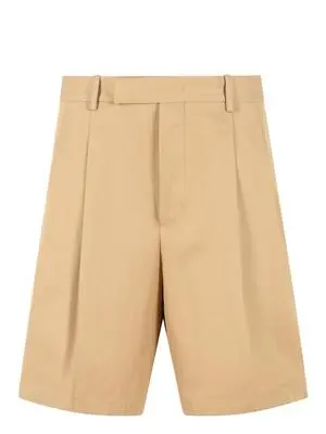 JIL SANDER Cotton Bermuda Shorts - Beige