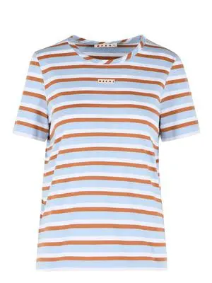 Marni Striped Cotton T-shirt - Multicolor