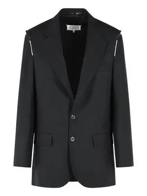 MAISON MARGIELA Virgin Wool Blazer - Black