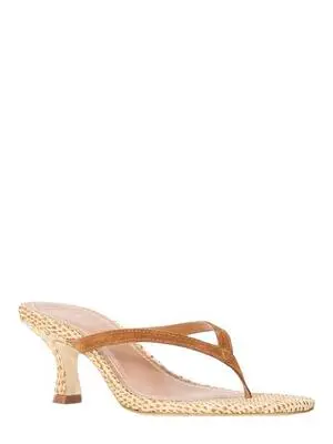 STAUD Freja Woven Thong Kitten Heel Slides
