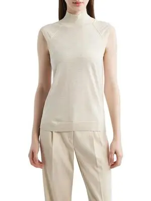 BOSS Virgin Wool Turtleneck Tank