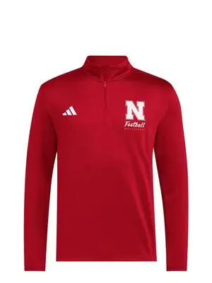 Adidas Nebraska Cornhuskers Football Performance 1/2 Zip Jacket - Team Power Red / Multi