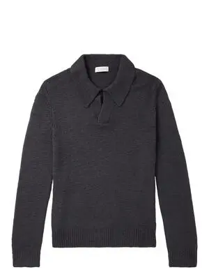 Gabriela Hearst Aled Cashmere Polo Shirt - Gray