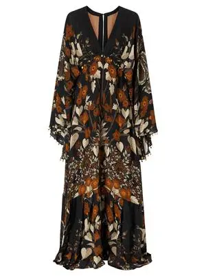 Johanna Ortiz Wildflower Rites Printed Maxi Dress - Brown