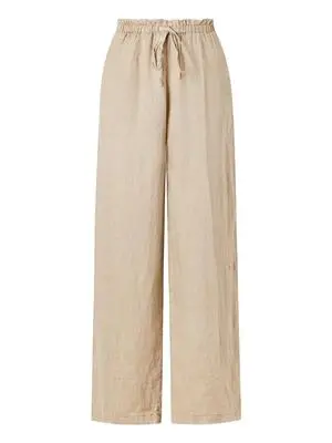 JAMES PERSE Linen Straight-leg Pants - Neutrals