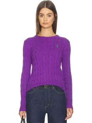 Polo Ralph Lauren Pima Julianna Long Sleeve Top - Magenta