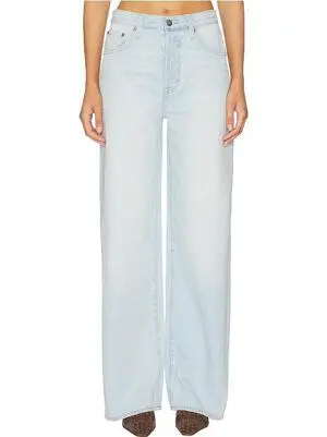 PISTOLA Tate High Rise Bowed Wide Leg Jeans - Blue