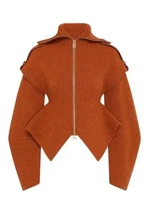 Zimmermann Valiant Utility Wool-blend Cardigan - Orange