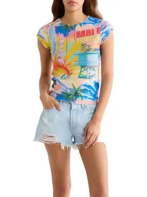 Rip Curl Hotel Malibu Semisheer T-shirt - Blue Multi