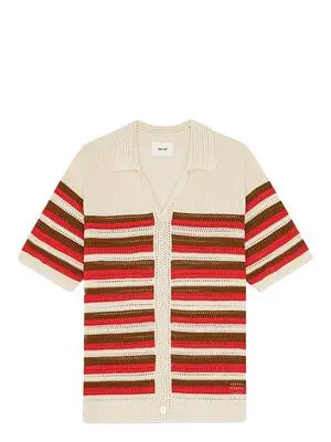 Nn07 Stripe Cardigan Shirt - Ivory