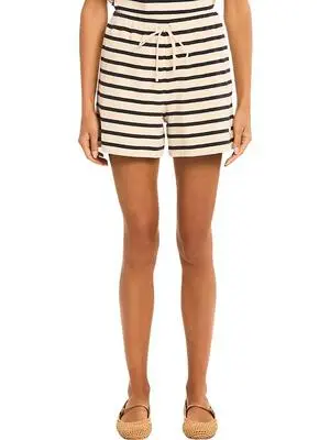 Moncler Striped Cotton Shorts - White