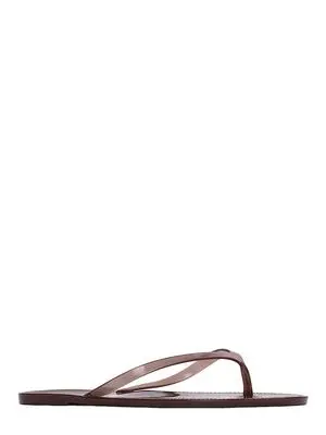 BLACK SUEDE STUDIO Crystal Jelly Flip Flops - Chestnut