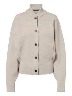 Jacquemus Lavande Wool-Blend Cardigan Beige