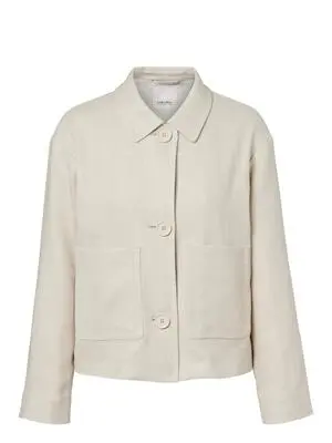 Max Mara Dattero Linen And Cotton Jacket - Beige