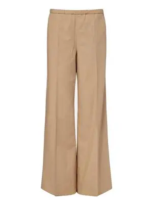 Moncler Cotton Wide-leg Pants - Beige