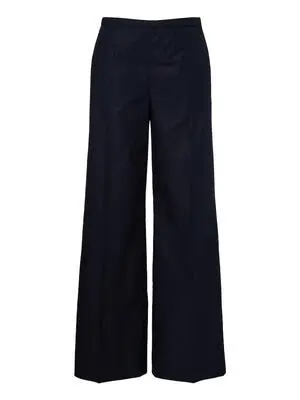 Moncler Moncler Cotton Wide-Leg Pants Blue