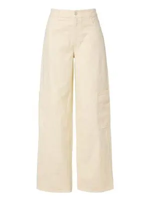 Moncler Cotton Wide-leg Pants - White