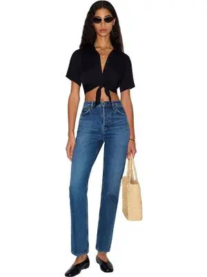 REFORMATION Aisling Top - Black