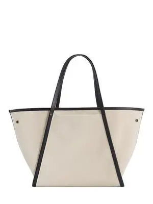 Everlane Canvas Lug Tote With Leather Trim - Birch