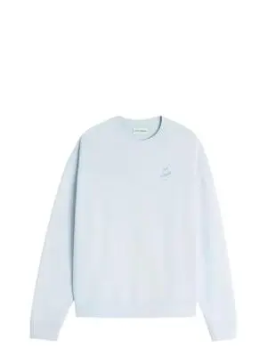 CAFÉ KITSUNÉ Logo-embroidered Sweatshirt - Blue